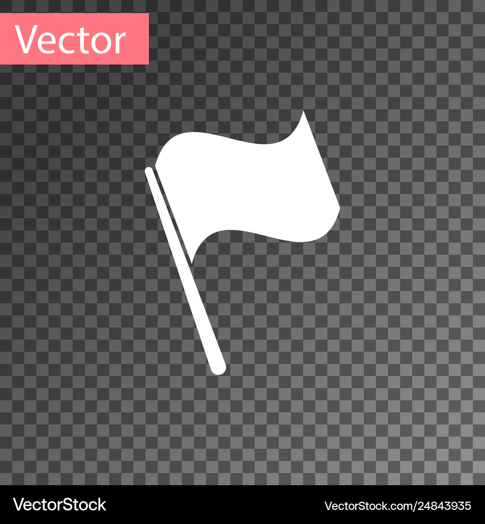 White Flag Icon - Surrender Symbol Royalty Free Vector Image