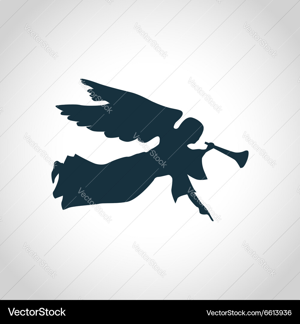 Angel With Horn Silhouette Page 52 | Black White Horn Images Free