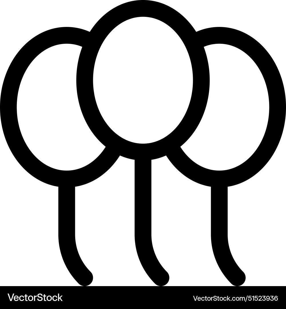 Balloons icon thin linear style design isolated Vector Image