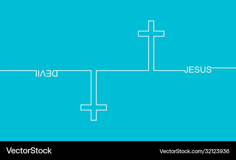 God vs satan Royalty Free Vector Image - VectorStock