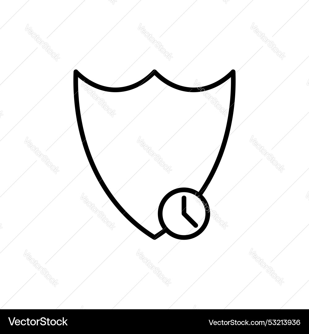 Long term line icon isolated on white background Vector Image