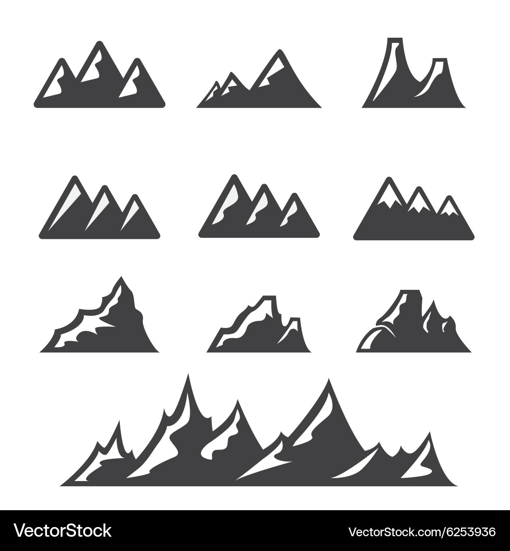 Mountain icon Royalty Free Vector Image - VectorStock