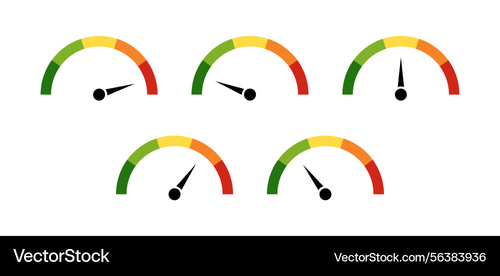 Low Moderate High Gauge Vector Images (over 150)