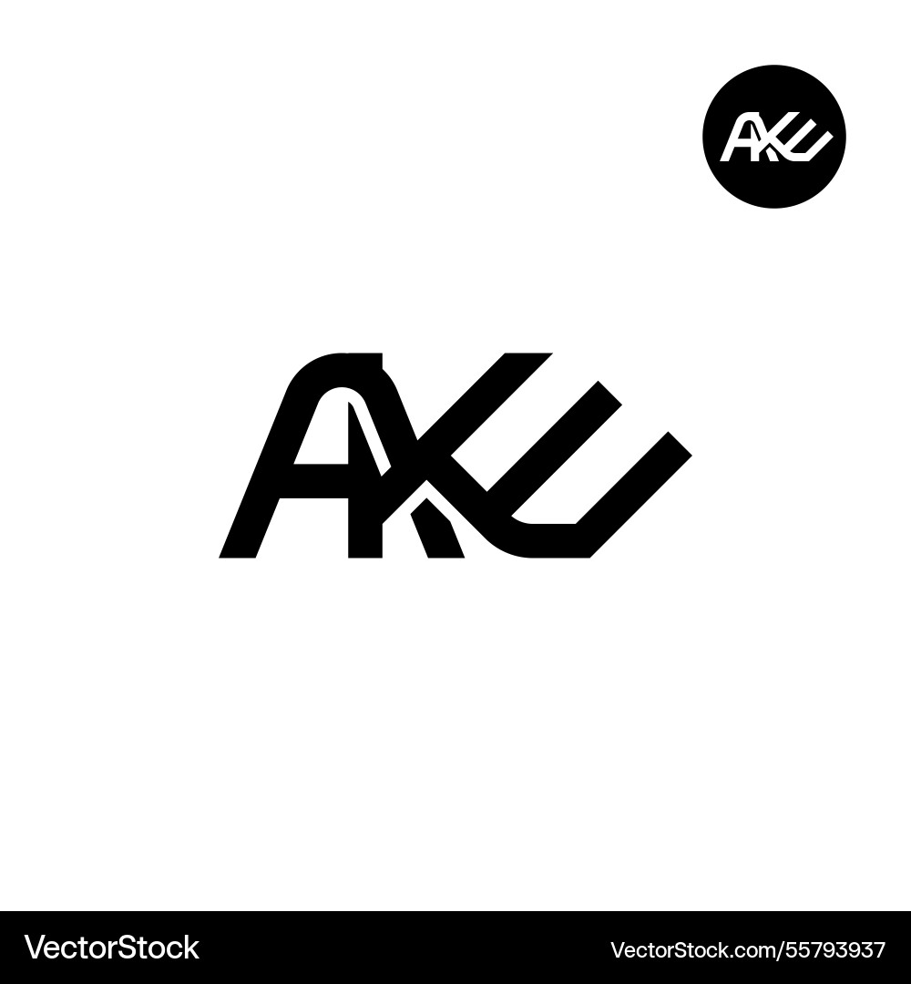 Ake logo letter monogram design Royalty Free Vector Image