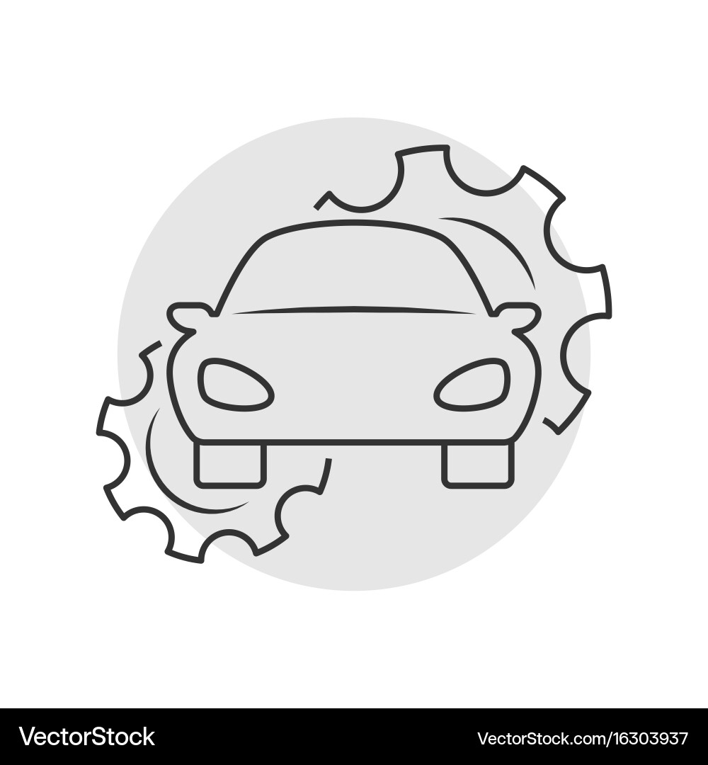 Car repair outline icon Royalty Free Vector Image
