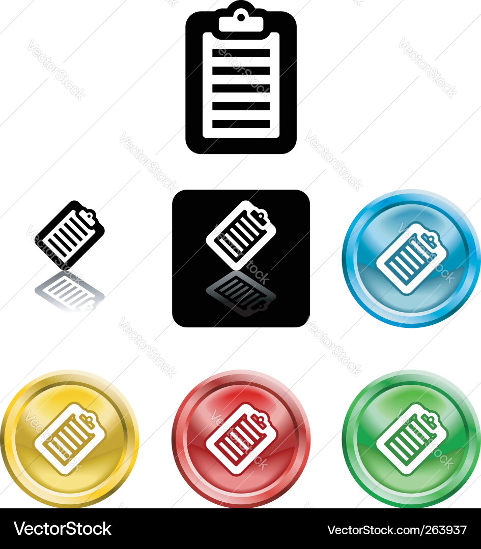 Clipboard icon symbol Royalty Free Vector Image