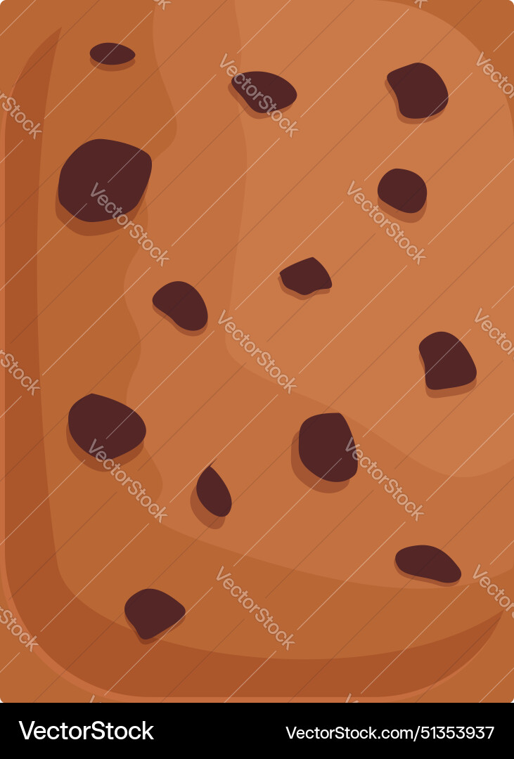 Delicious chocolate chip cookie Royalty Free Vector Image