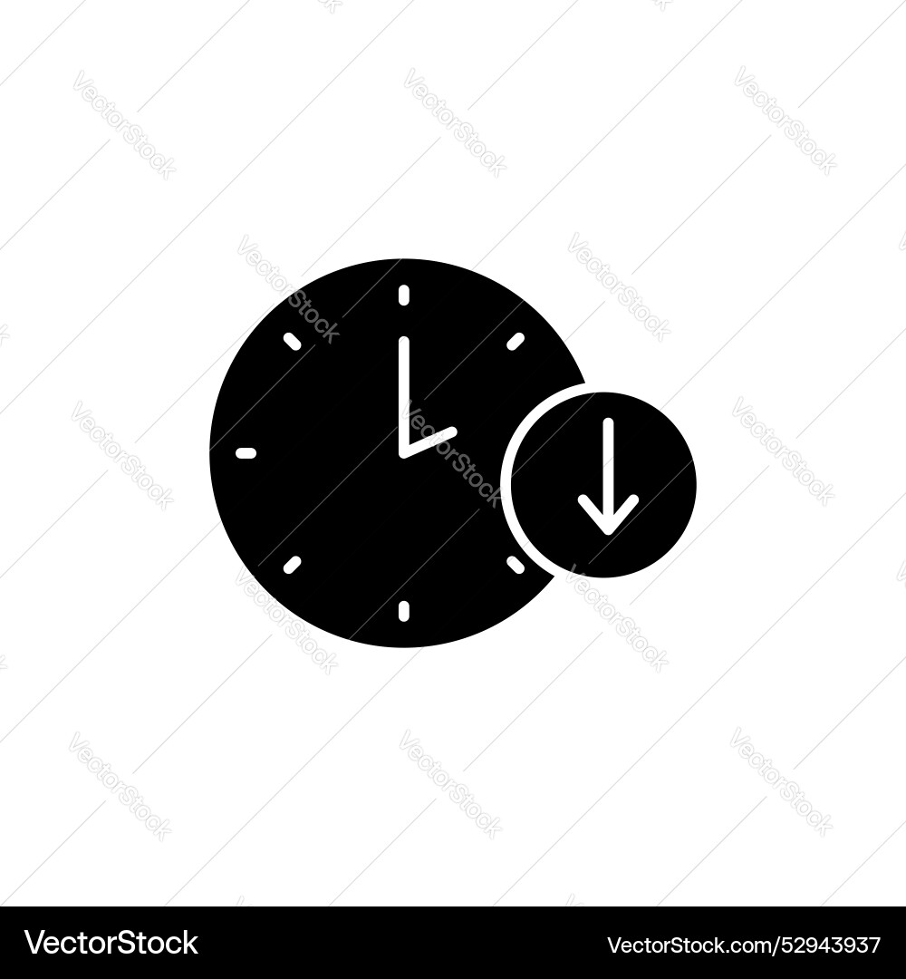 Down time icon set less symbol reduce Royalty Free Vector