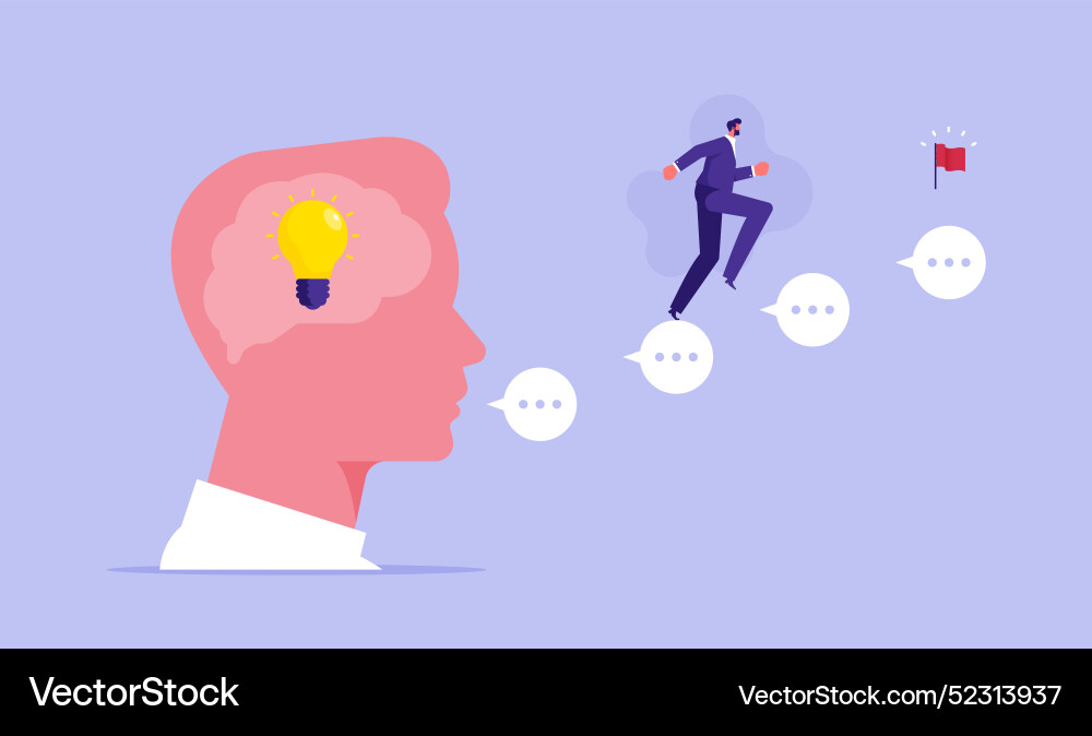 Expert advice or idea to success concept Vector Image