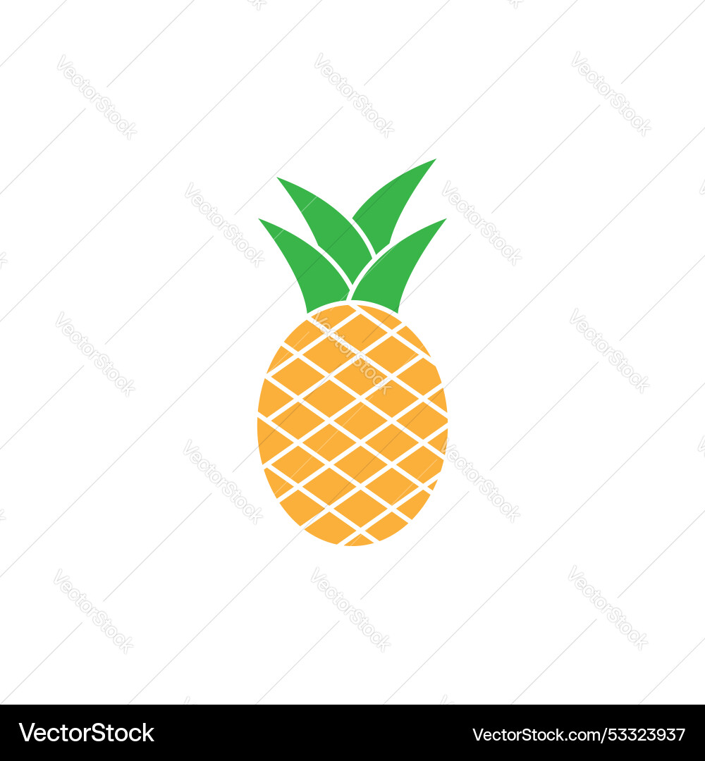 Pineapple icon isolated on white background Vector Image