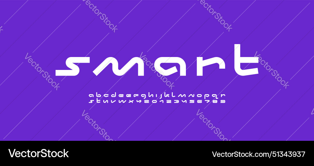 Technical future font digital cyber alphabet Vector Image