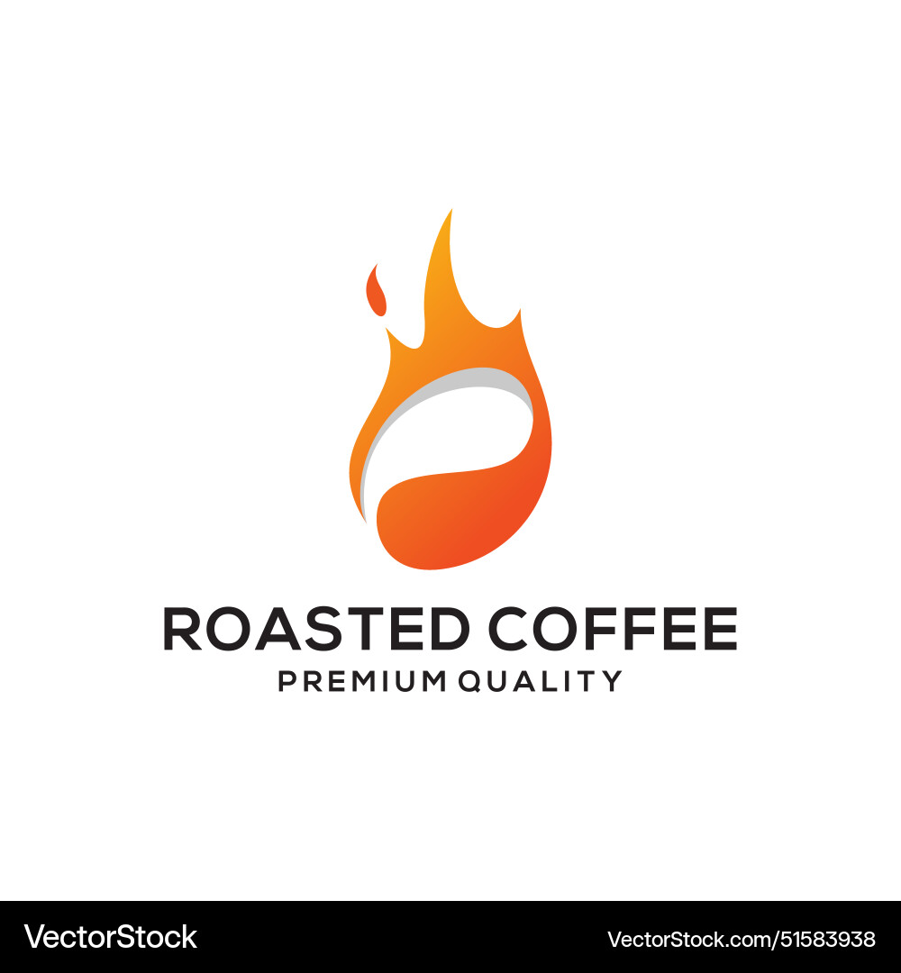Coffee bean roaster logo Royalty Free Vector Image
