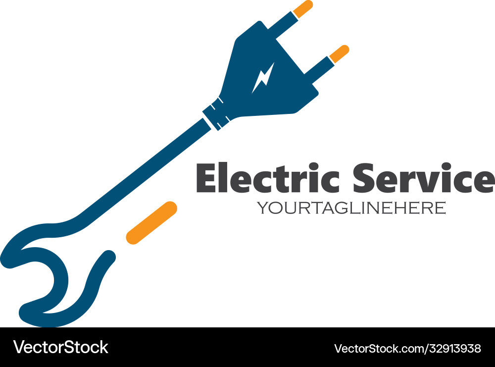 Electrical service and installation logo icon Vector Image