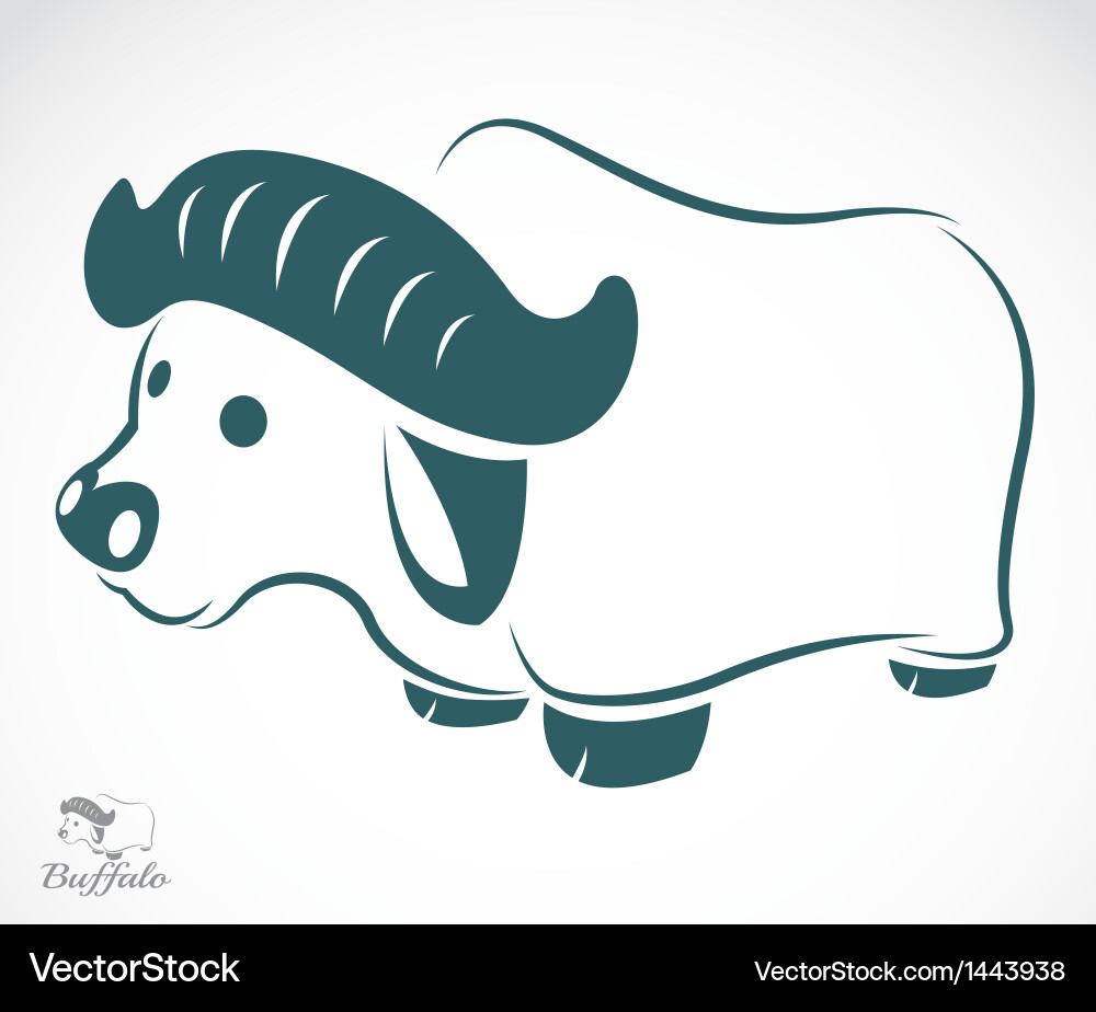 Image of an buffalo Royalty Free Vector Image - VectorStock