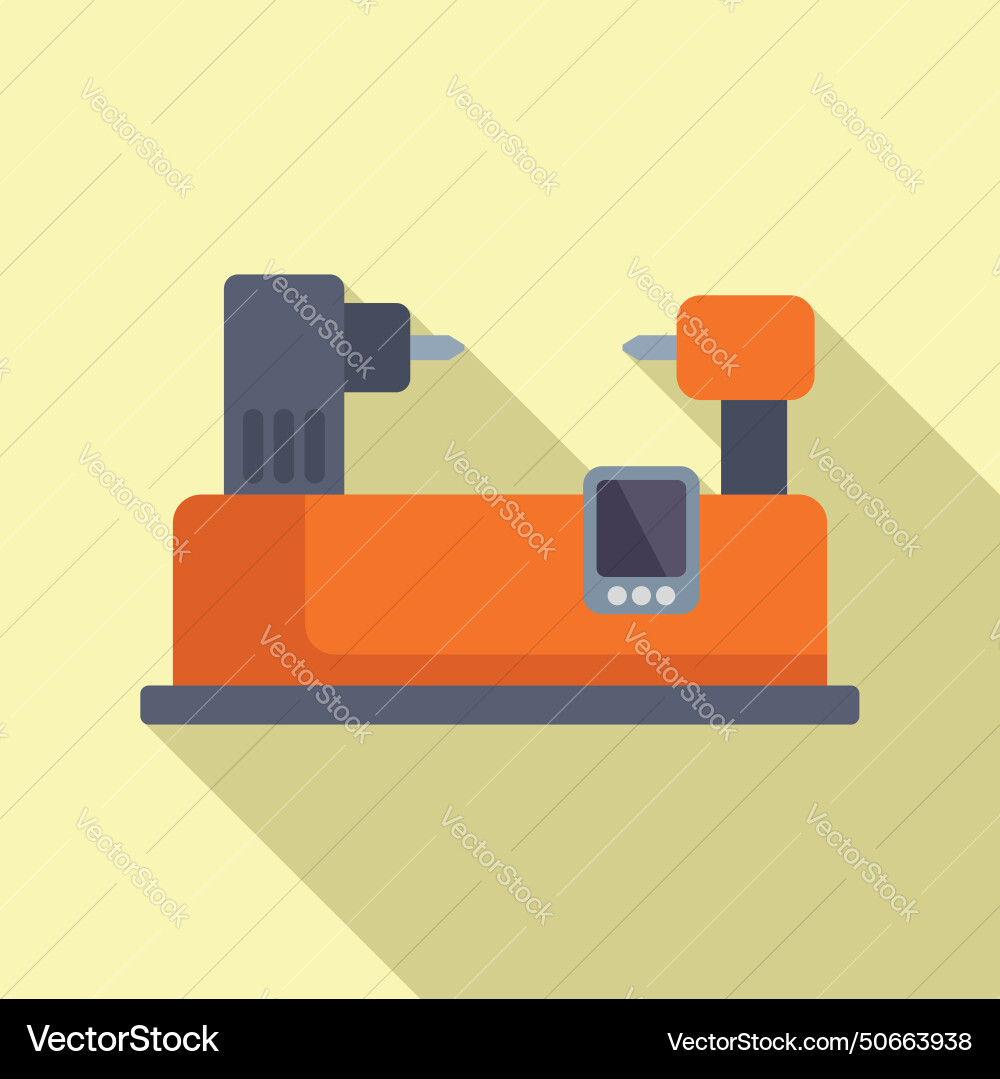 Machining center icon flat router press Royalty Free Vector