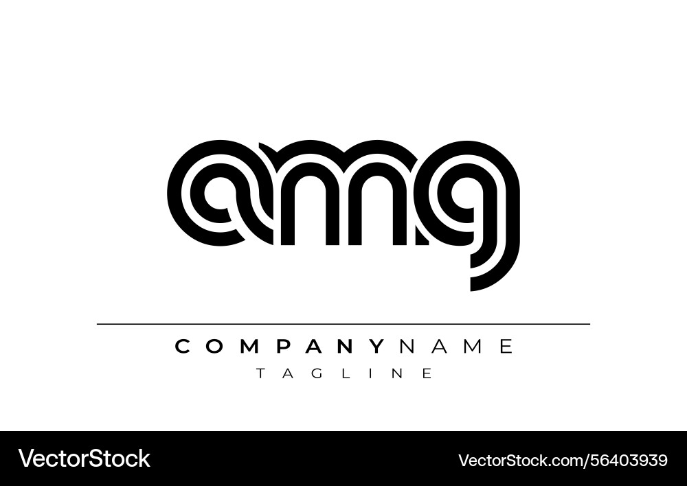 Amg creative unique modern letter logo design Vector Image