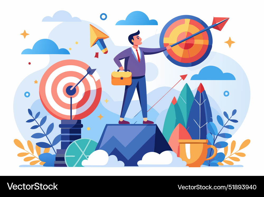 Business growth and success Royalty Free Vector Image