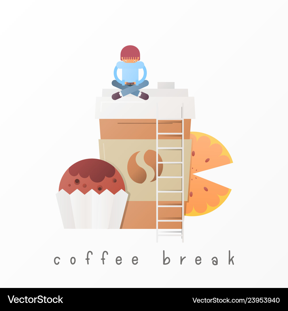 Coffee break Royalty Free Vector Image - VectorStock