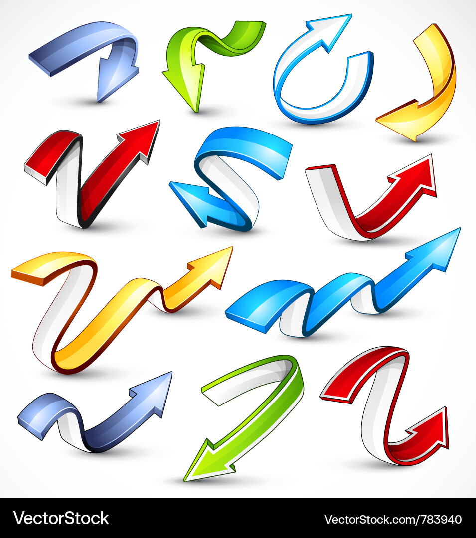 Colour arrows Royalty Free Vector Image - VectorStock