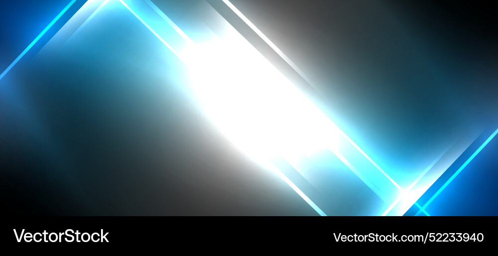 Neon dynamic diagonal light rays background Vector Image