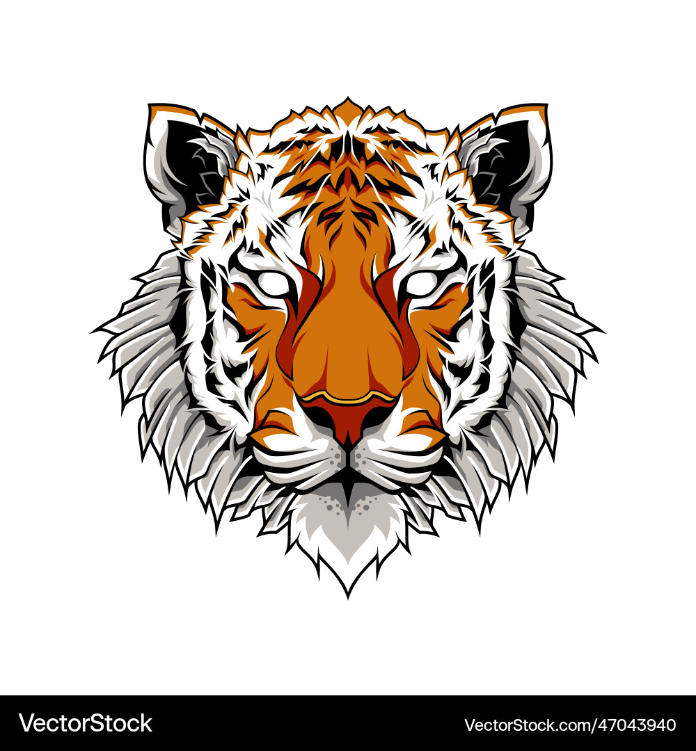 Tiger head logo Royalty Free Vector Image - VectorStock