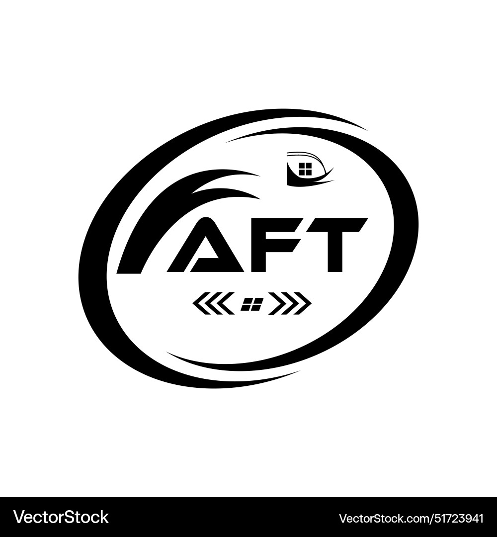 Aft letter logo design simple and modern Vector Image