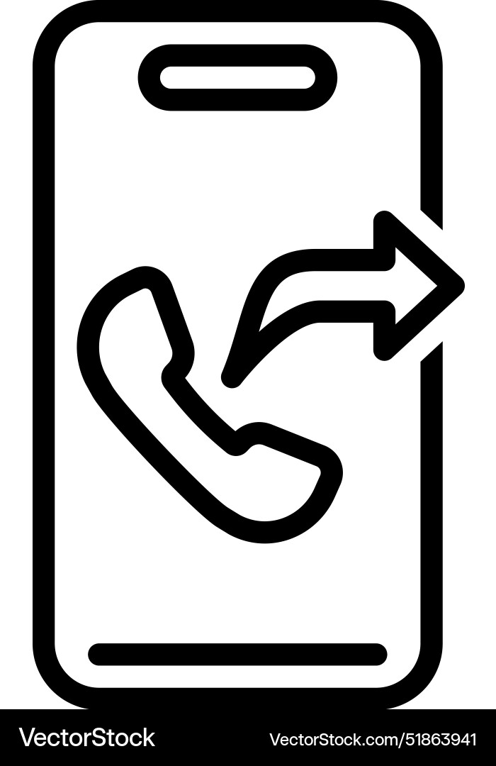 Call forward Royalty Free Vector Image - VectorStock