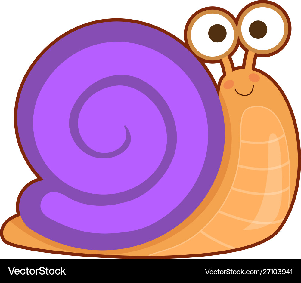 Cute snail Royalty Free Vector Image - VectorStock