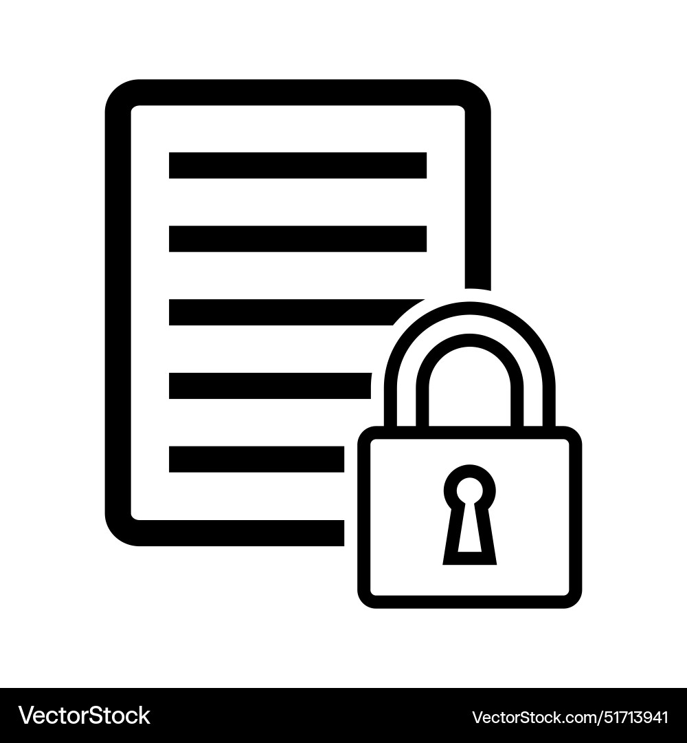 File security icon Royalty Free Vector Image - VectorStock