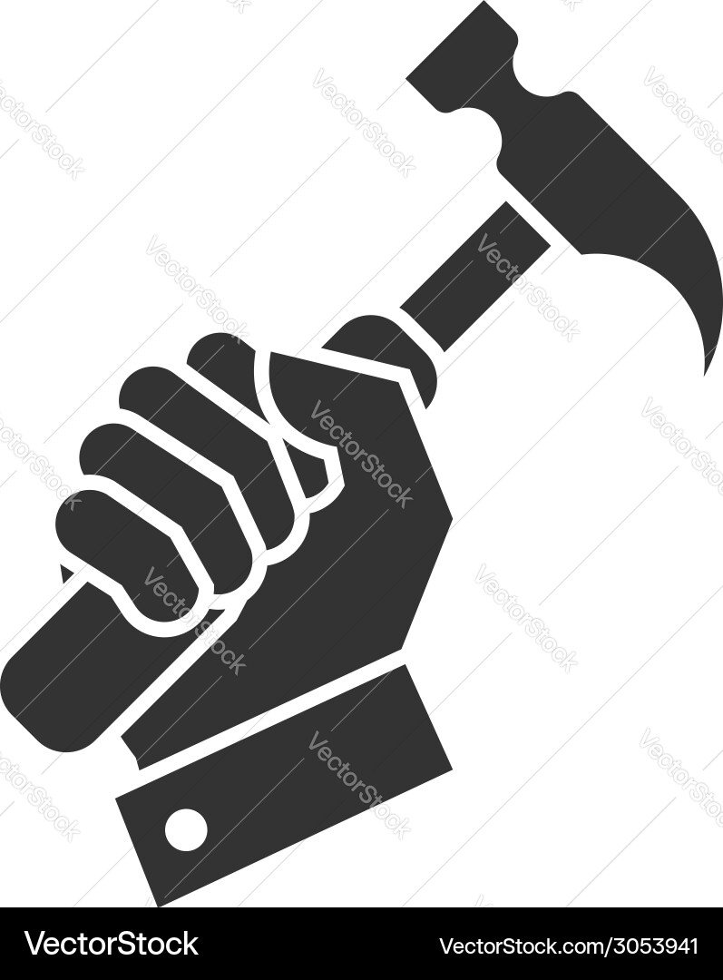 Hand hammer icon Royalty Free Vector Image - VectorStock