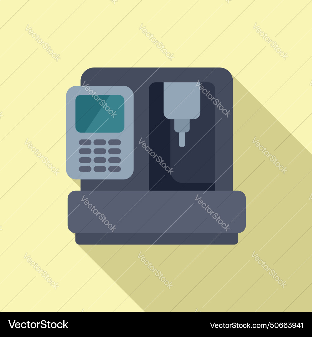 Milling panel machine icon flat center Royalty Free Vector