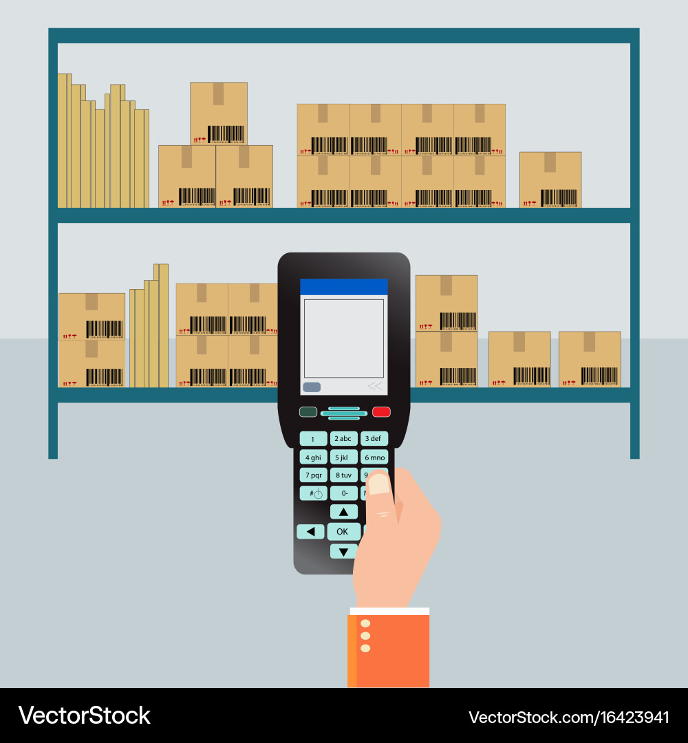 Mobile Barcode Scanner Royalty Free Vector Image