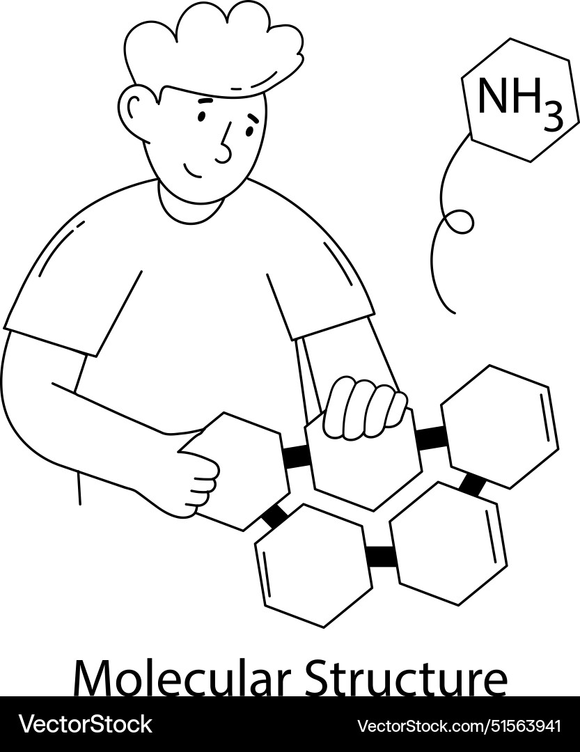Molecular structure Royalty Free Vector Image - VectorStock