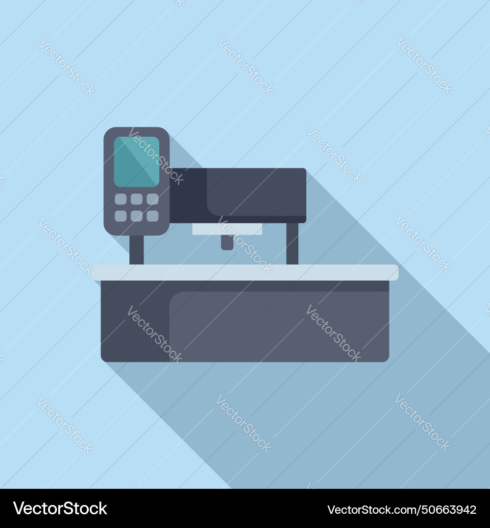 Energy label cnc machine icon flat flash Vector Image
