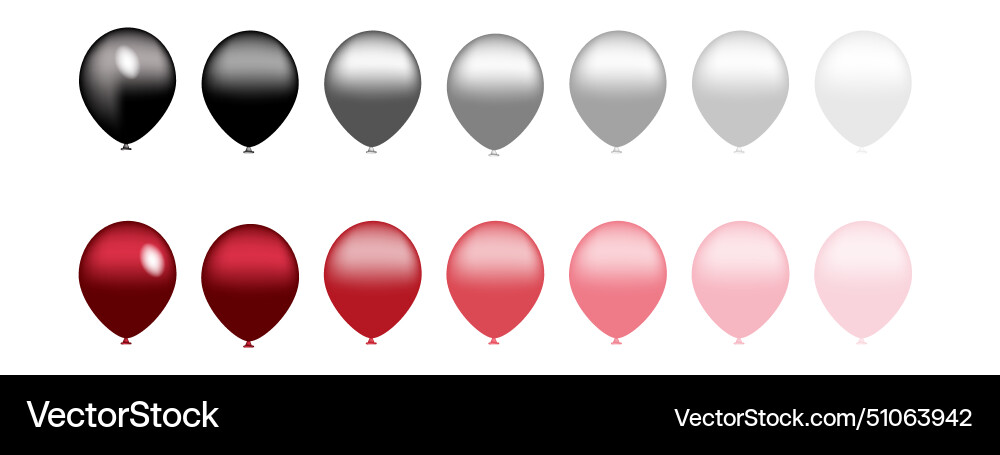 Festive banner with red confetti and balloons Vector Image
