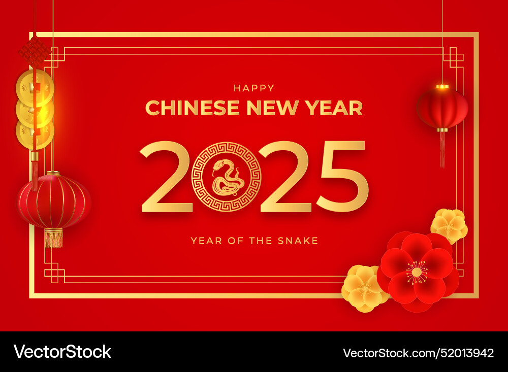 Happy chinese 2025 new year background Royalty Free Vector