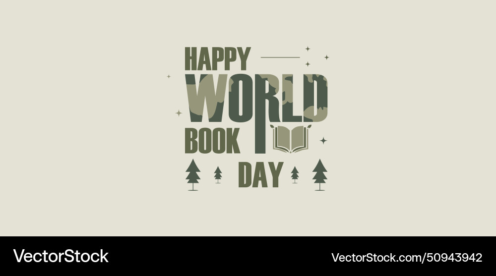 Happy world book day Royalty Free Vector Image