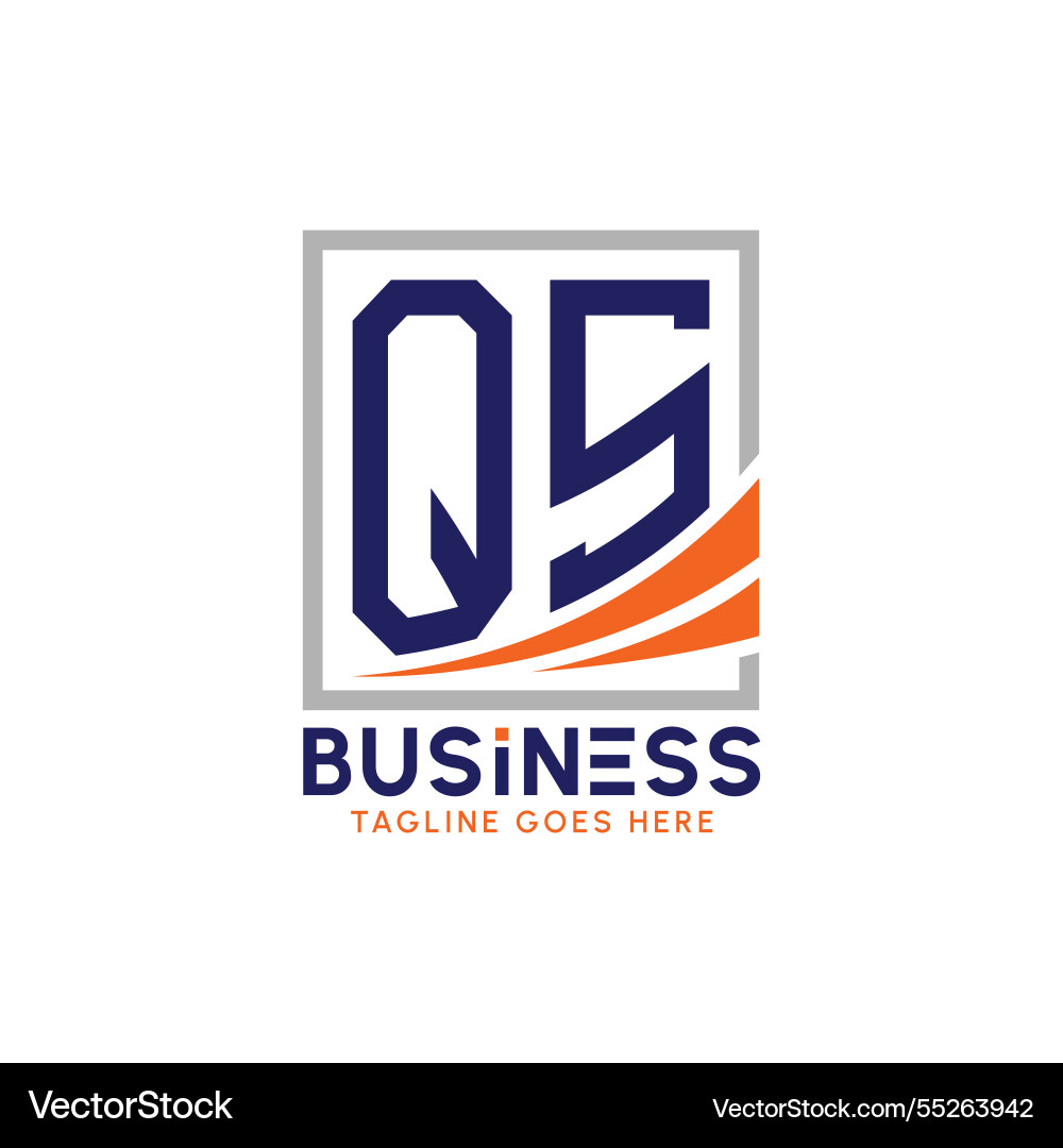 Letter qs business logo modern Royalty Free Vector Image