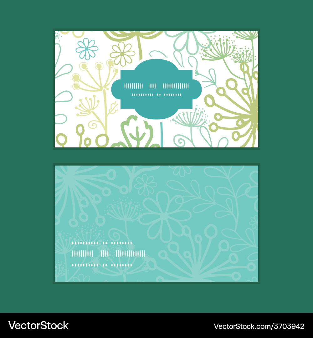 Mysterious green garden horizontal frame Vector Image