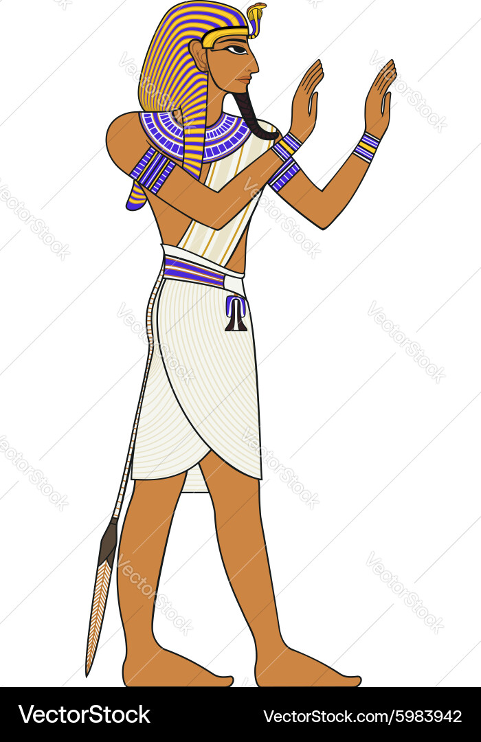 Pharaoh egyptian ancient symbol Royalty Free Vector Image