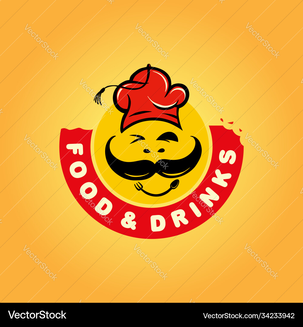 Turkish Chef Food Logo - Hat & Chef Royalty Free Vector