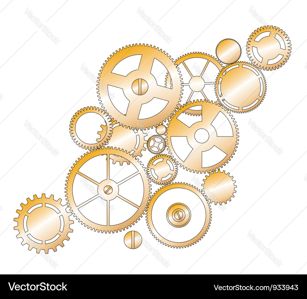 Clockwork Gears Royalty Free Vector Image - VectorStock