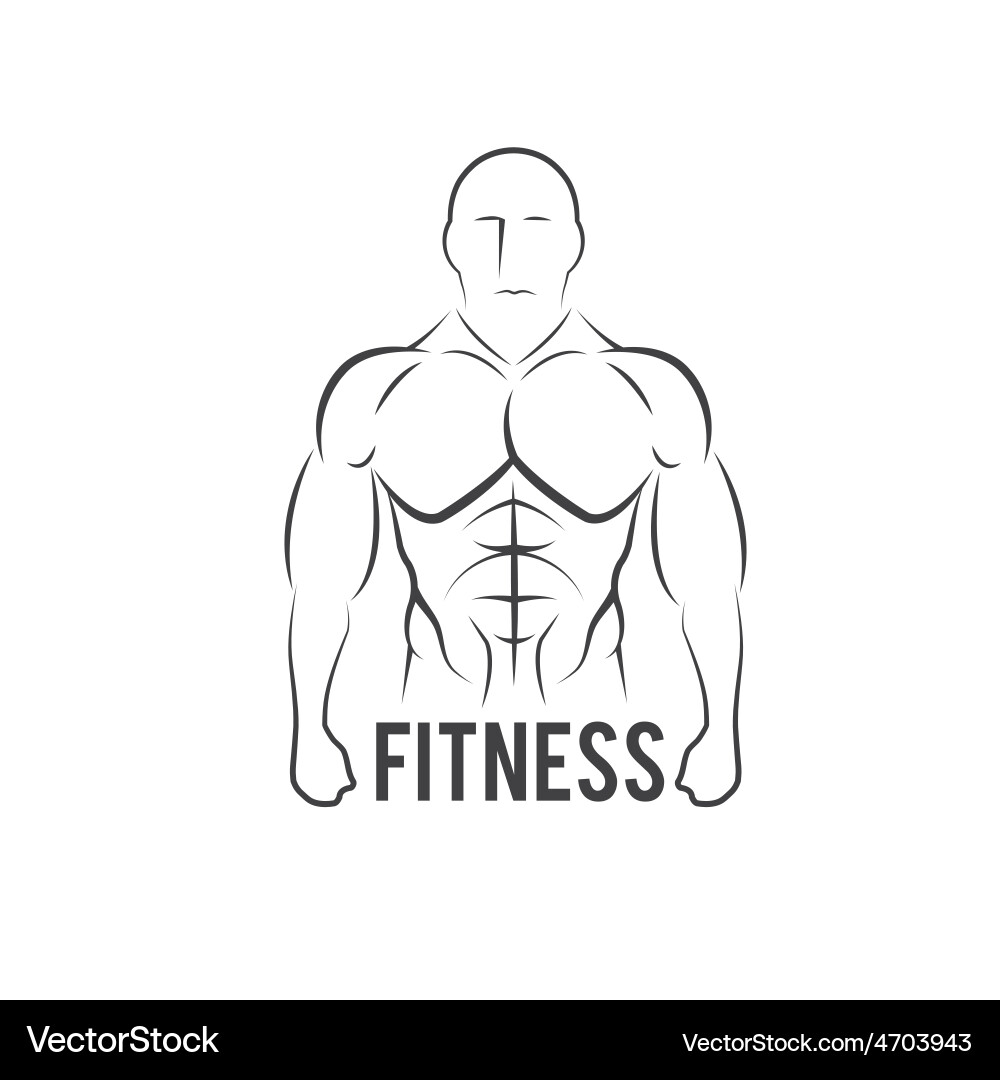 Muscular Fitness Model Royalty Free Vector Image