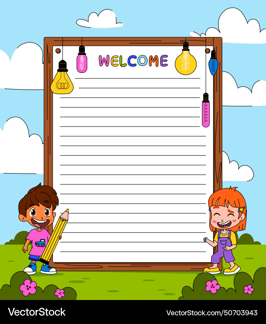 Notepad for kids Royalty Free Vector Image - VectorStock