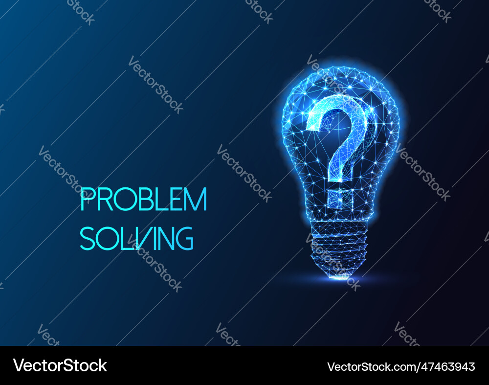 Problem solving critical thinking futuristic Vector Image