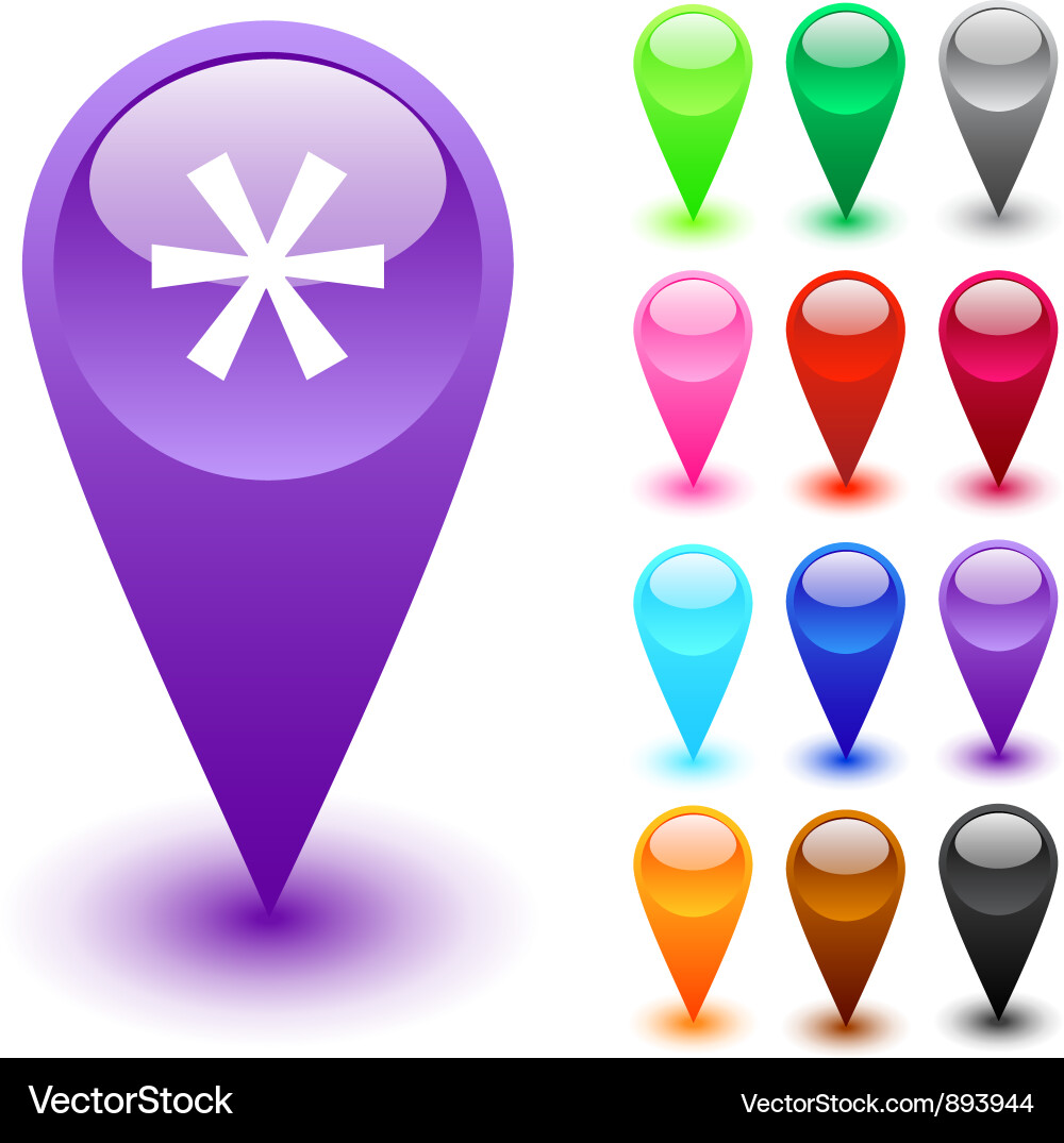 Asterisk button Royalty Free Vector Image - VectorStock