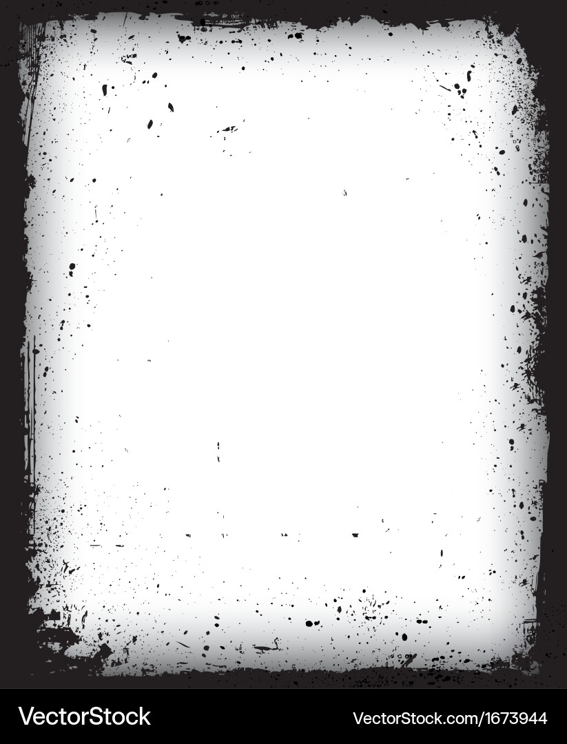 Black grunge frame isolated Royalty Free Vector Image