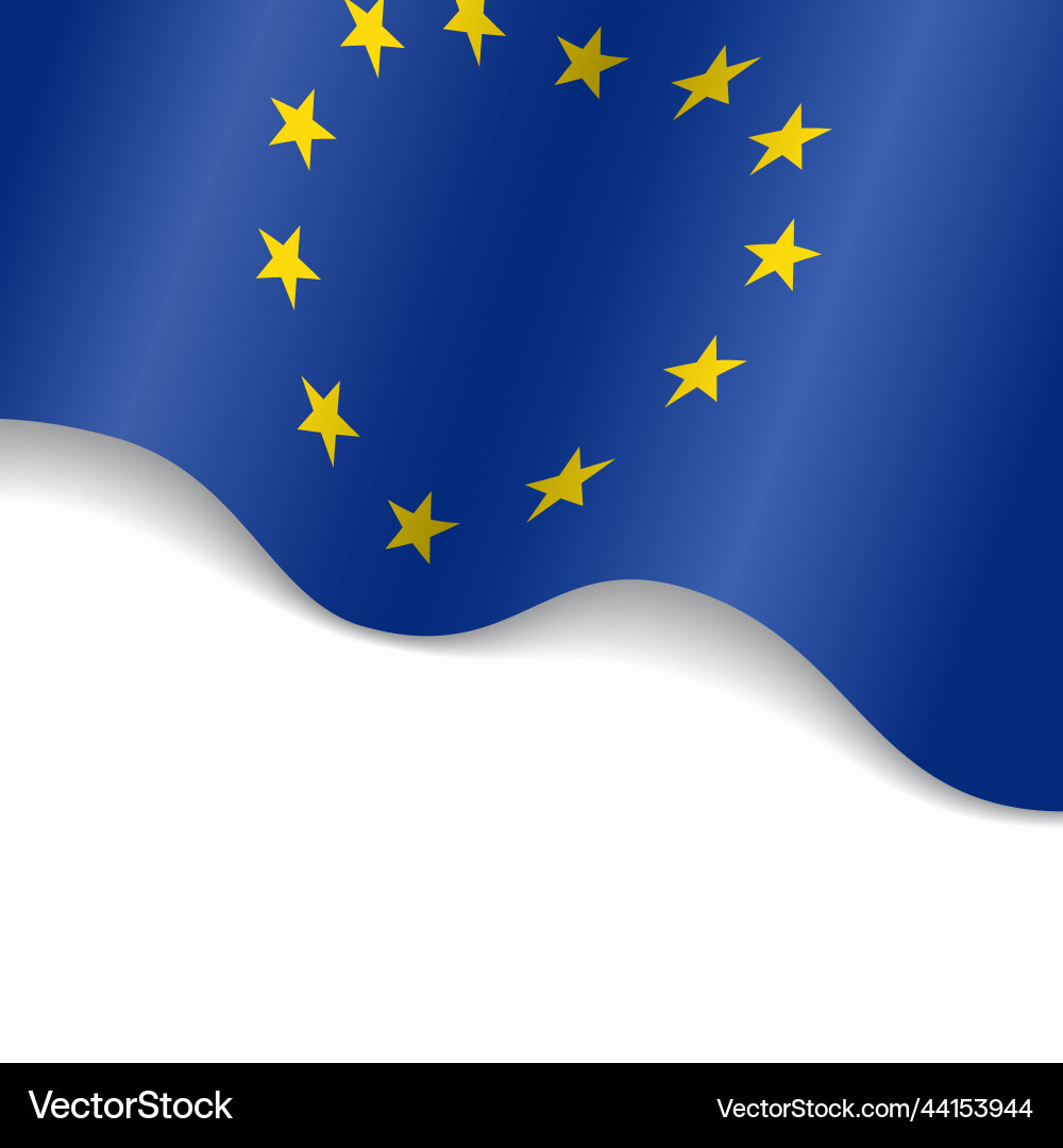 European union flag wavy abstract background Vector Image