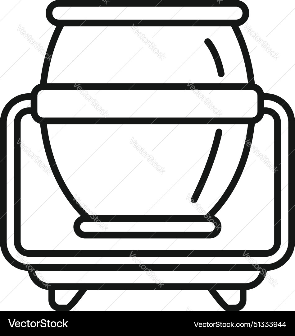 Line art of a simple drum Royalty Free Vector Image