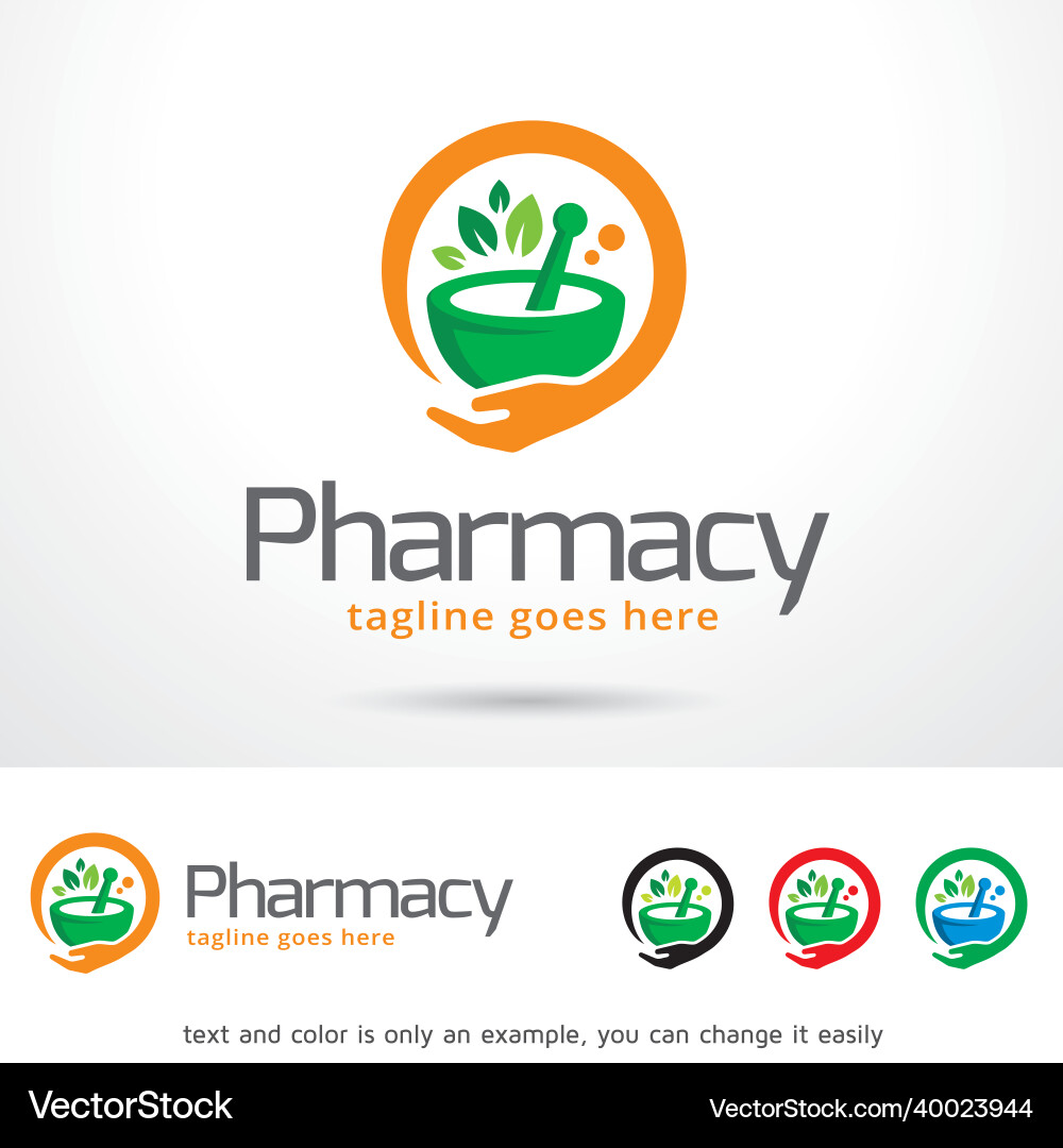 Pharmacy logo template Royalty Free Vector Image